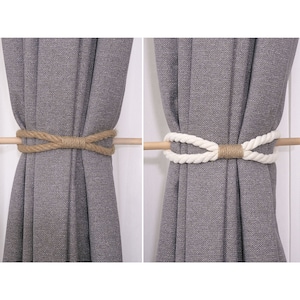 Handmade Braided Curtain Tiebacks, Farmhouse Tie Backs Rustic Holdbacks ...