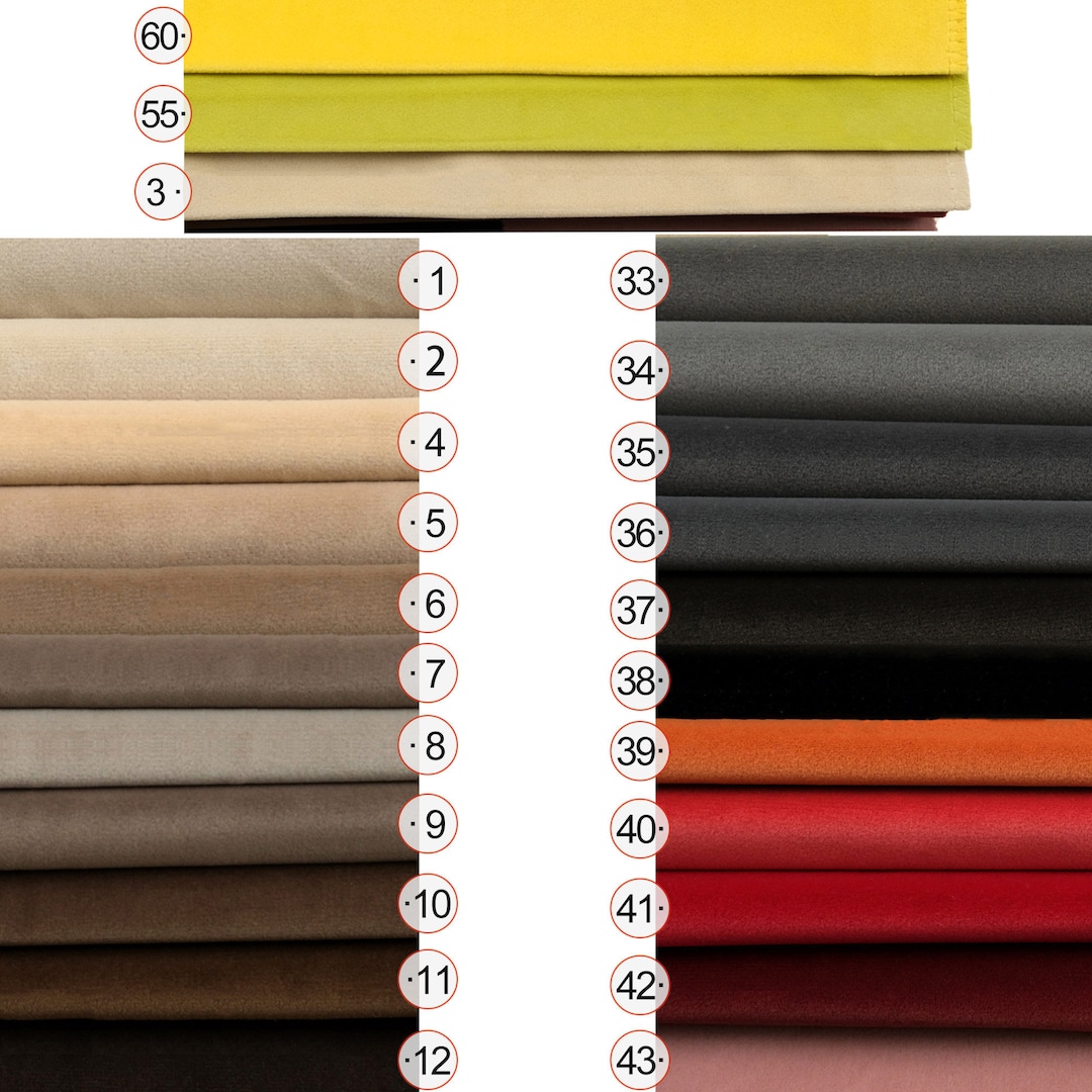 Wool Velvet Fabric Swatches 66 Colors Velvet Curtain Fabric Samples ...