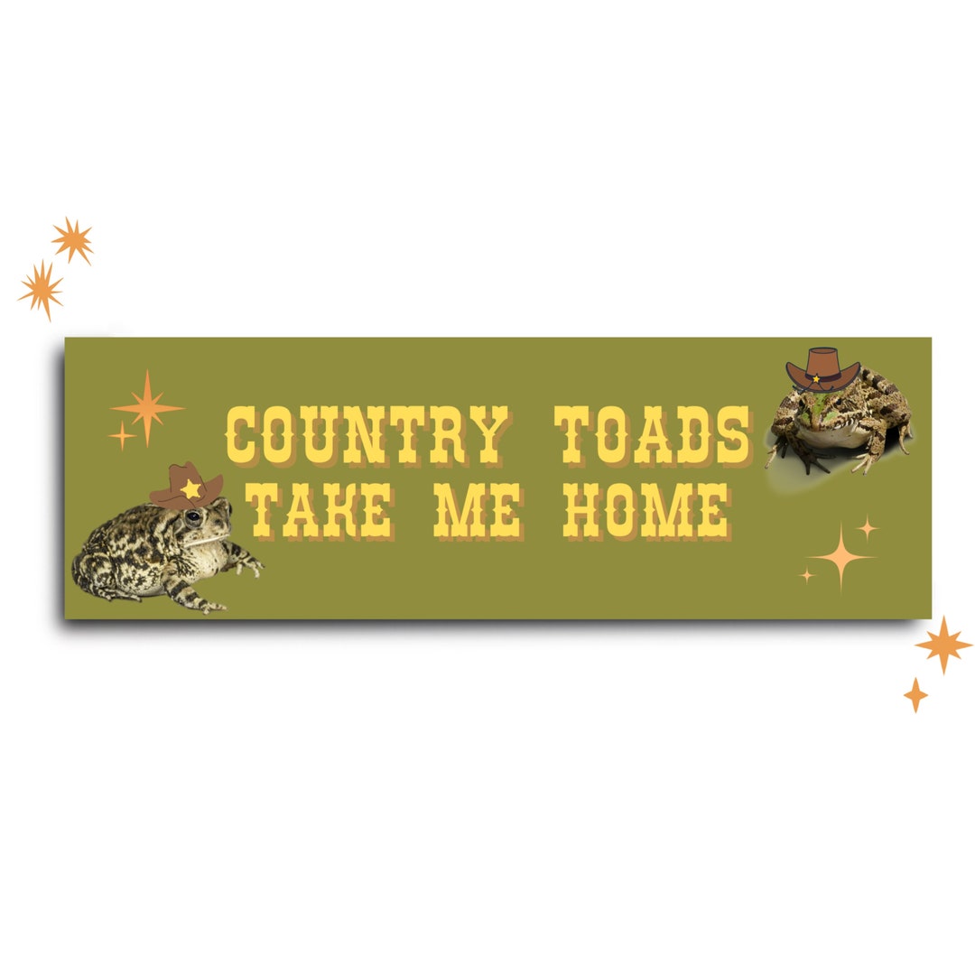 Country Toads Bumper Sticker - Etsy