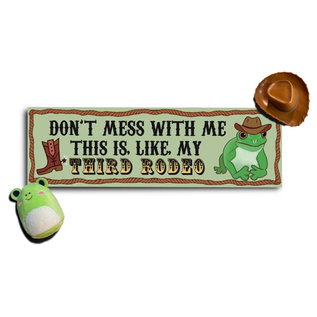 Frog Rodeo Bumper Sticker - Etsy