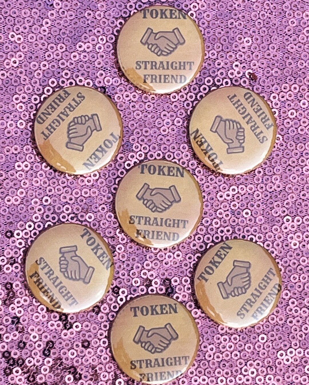 Token Straight Friend Button - Etsy