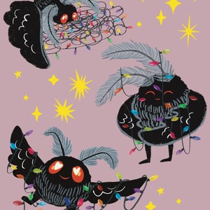 Mothman Christmas Lights Print - Etsy