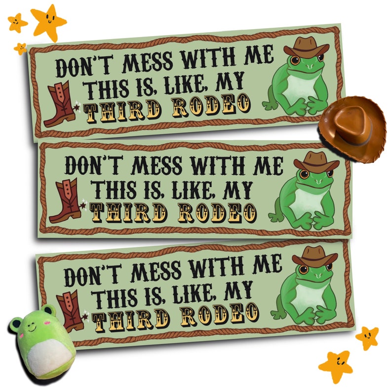 Frog Rodeo Bumper Sticker - Etsy