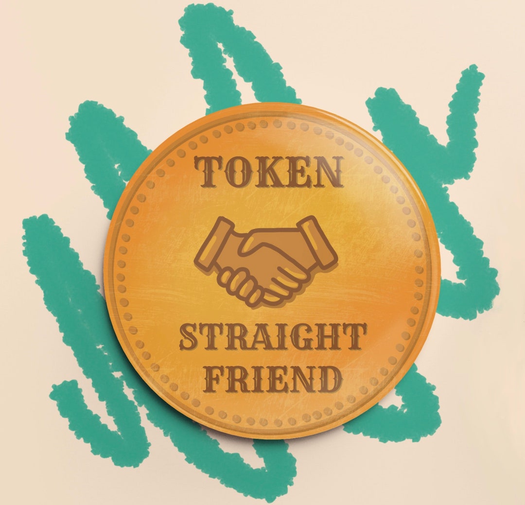 Token Straight Friend Button - Etsy
