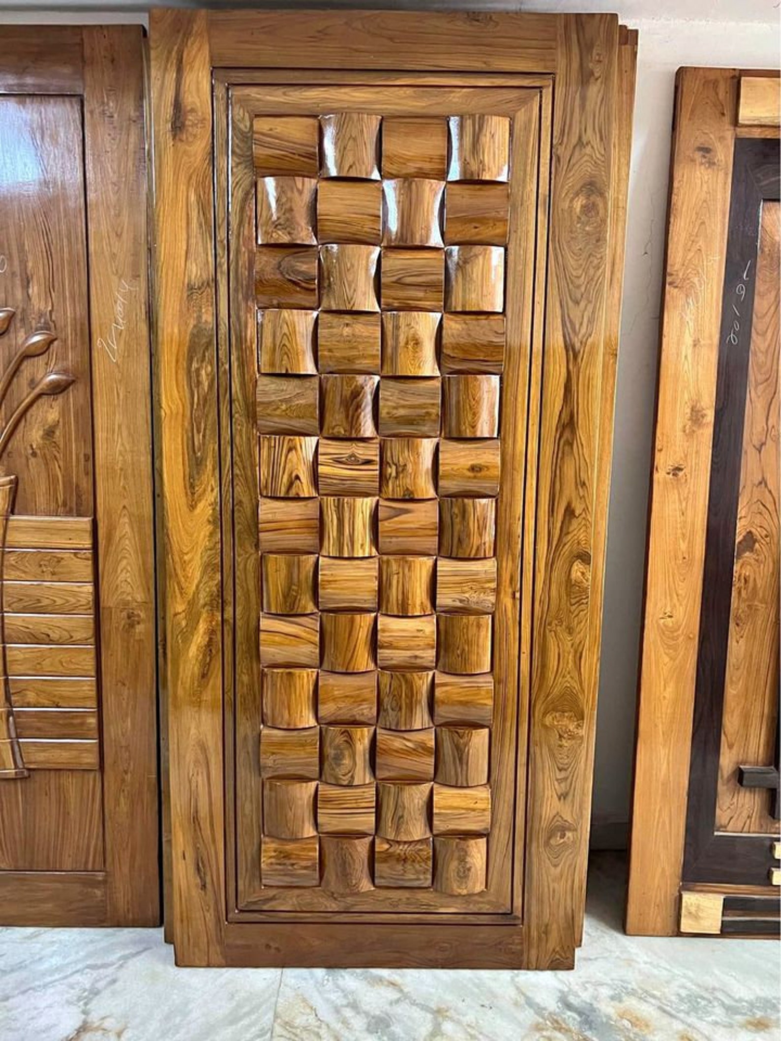 Buy Premium Teak Wood Door Custom Handcrafted Solid Teak Entrance Door ...