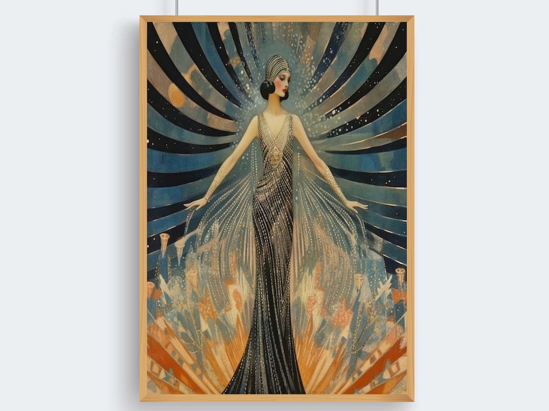 Printable Wall Art Erte Style Print Art Deco Wall Art of Erte - Etsy