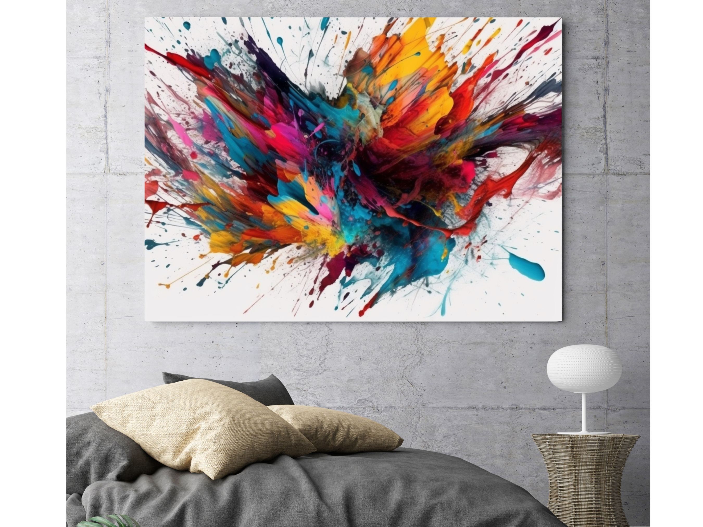 Abstract Wall Art Colors Printable Wall Art, Abstract Colors Large Wall ...