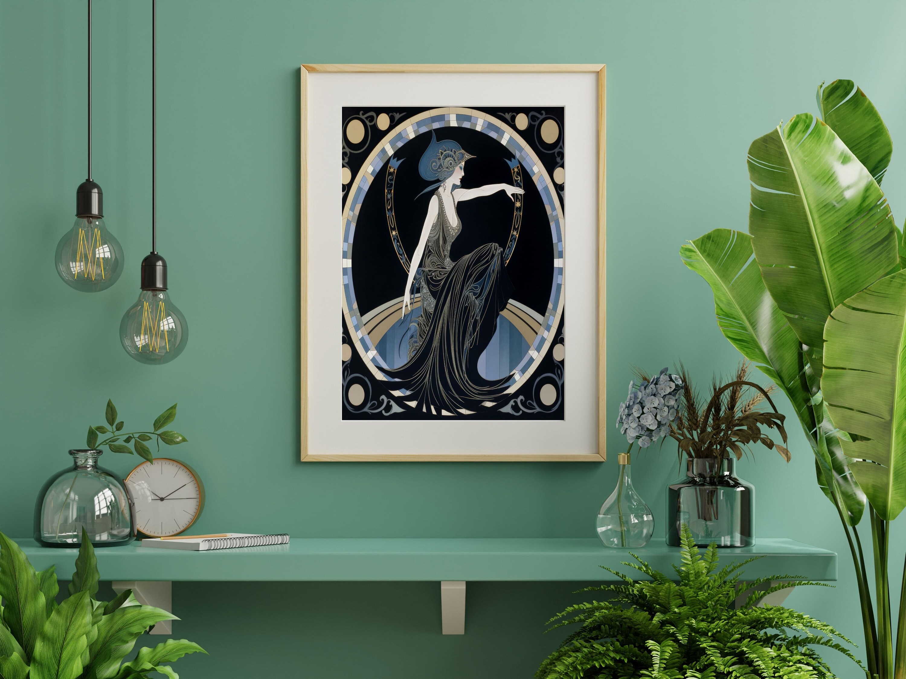 Vintage Erte Style Greek Goddess Poster Art Deco Home Decor, Retro ...
