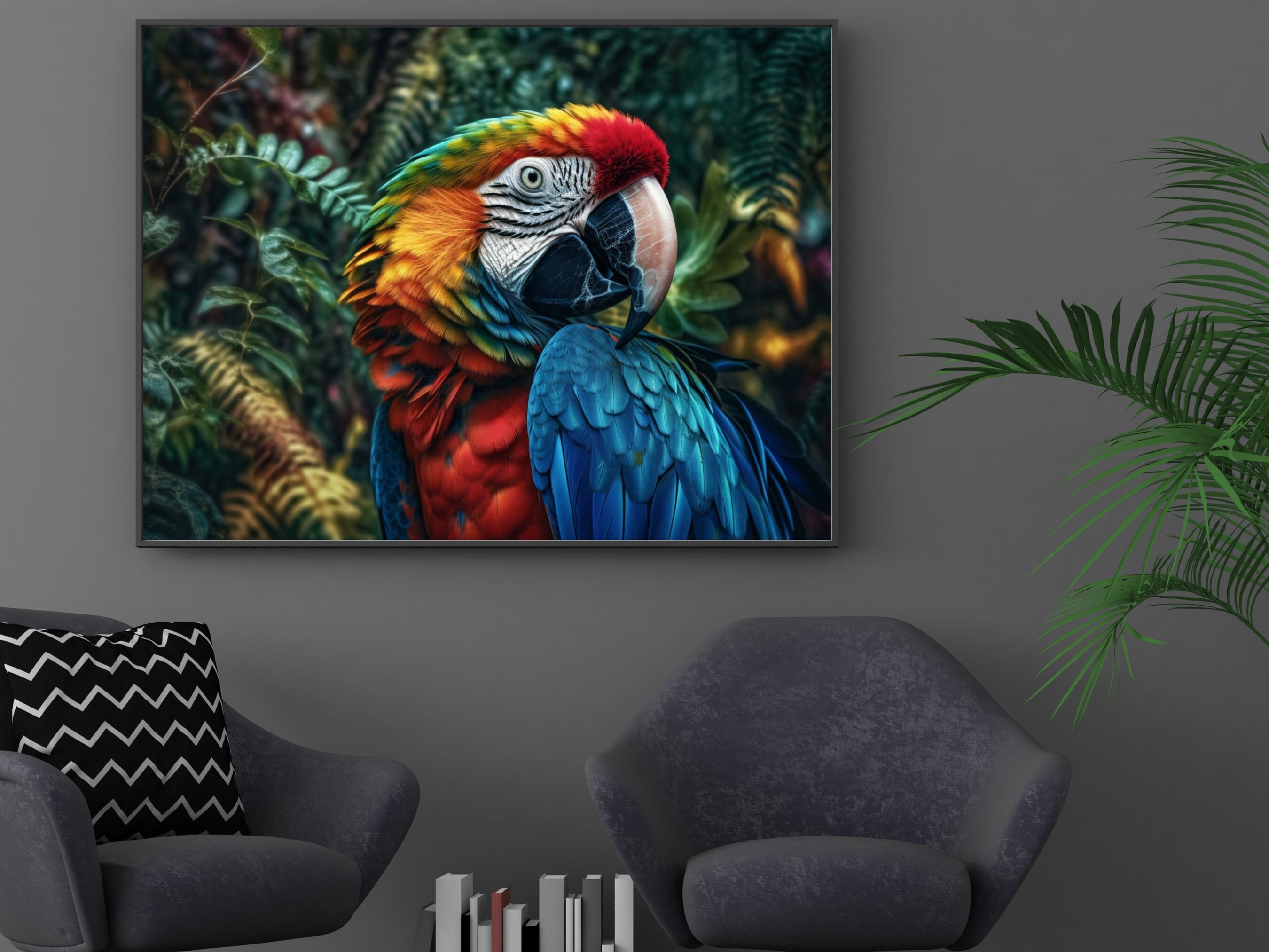 Parrot Bird Wall Art of Macaw Printable Bird Art, Bird Prints Wall Art ...