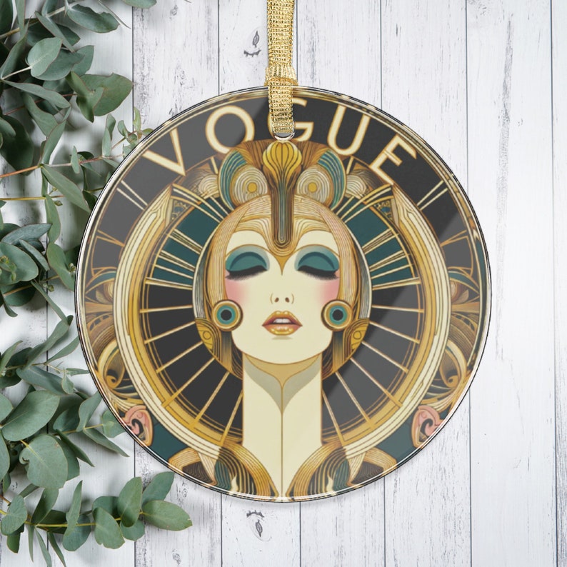 Art Deco Wall Hanging Ornament, Retro Gold Art Deco Room Decor Acrylic ...