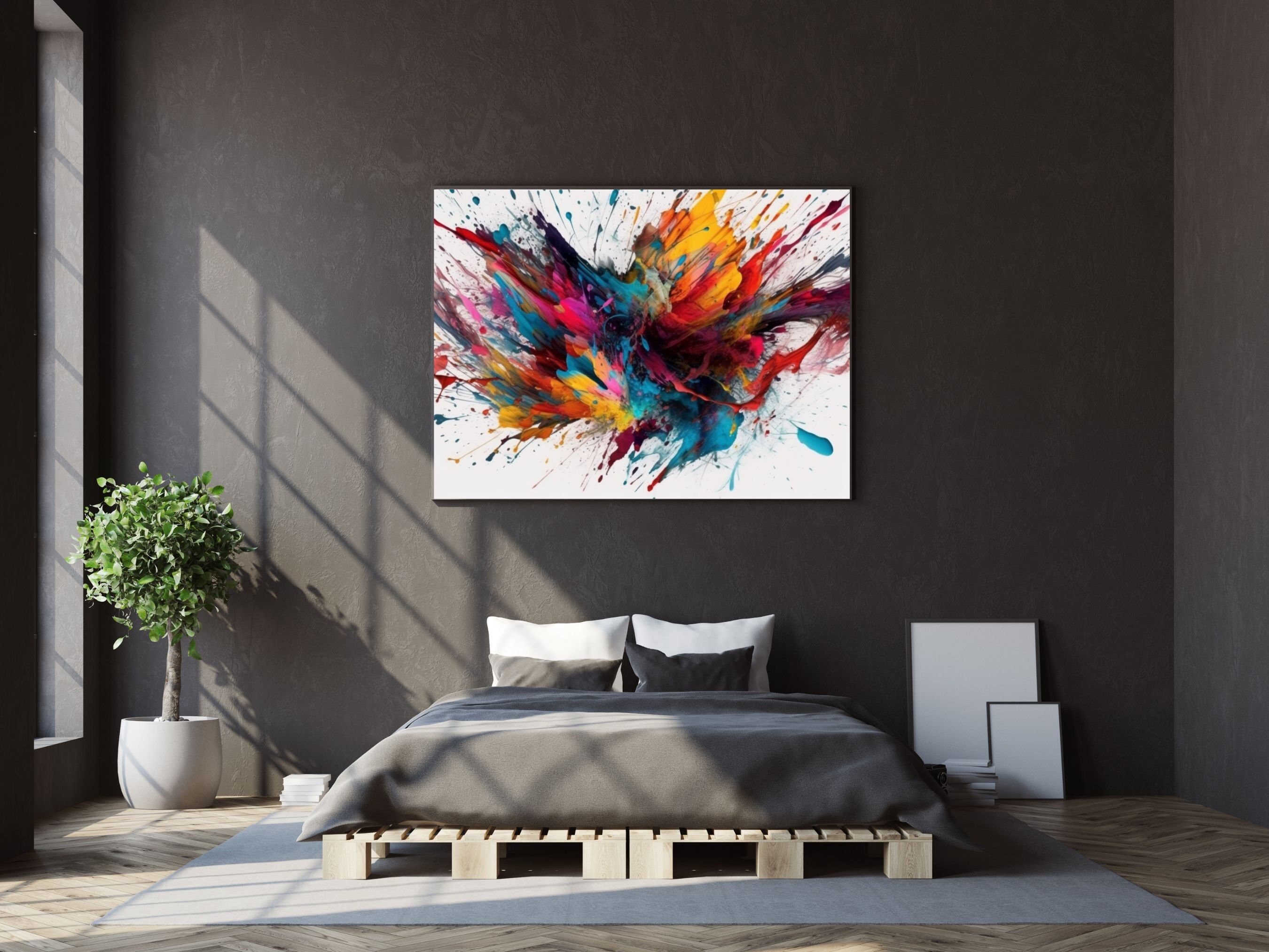 Abstract Wall Art Colors Printable Wall Art, Abstract Colors Large Wall ...