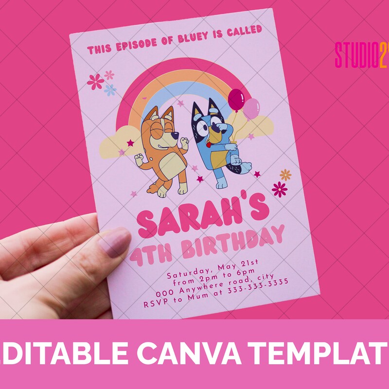 Bluey Birthday Card - Etsy