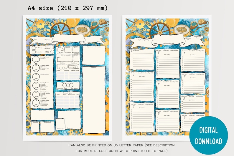 Tinkerer / Artificer Dnd Character Sheet 5e / Artificer - Etsy