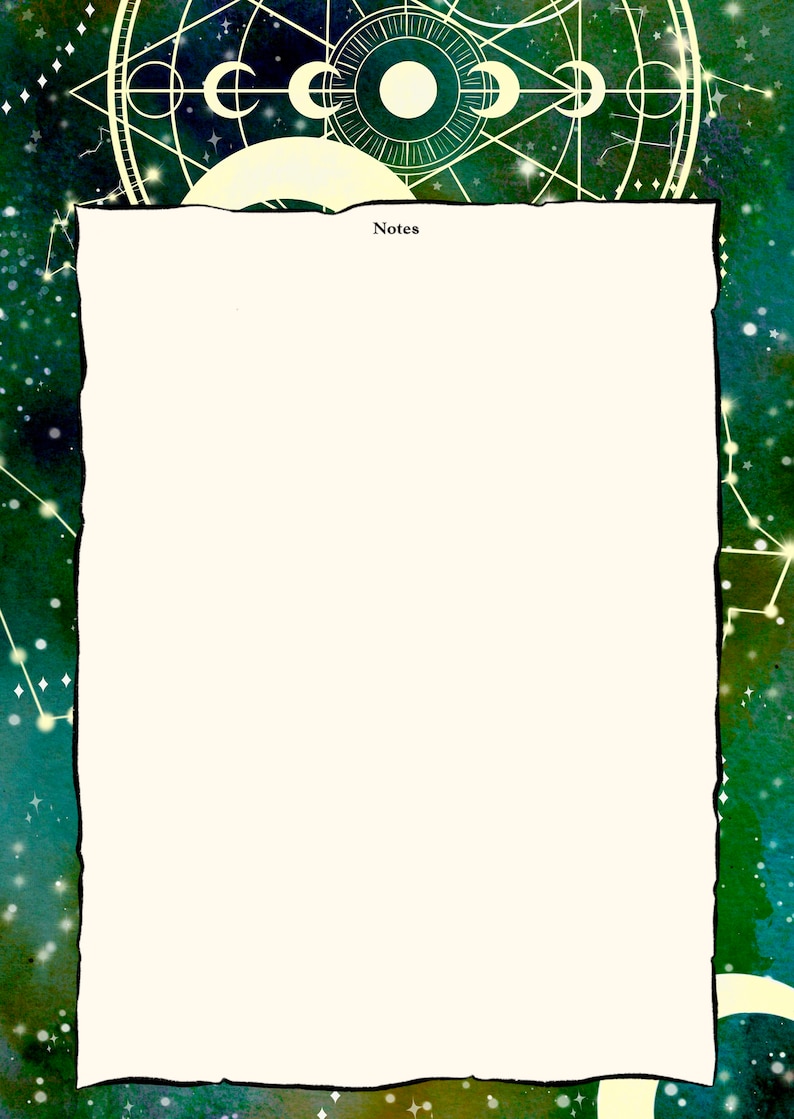Celestial Skies Dnd Character Sheet Pdf Dnd Character Etsy