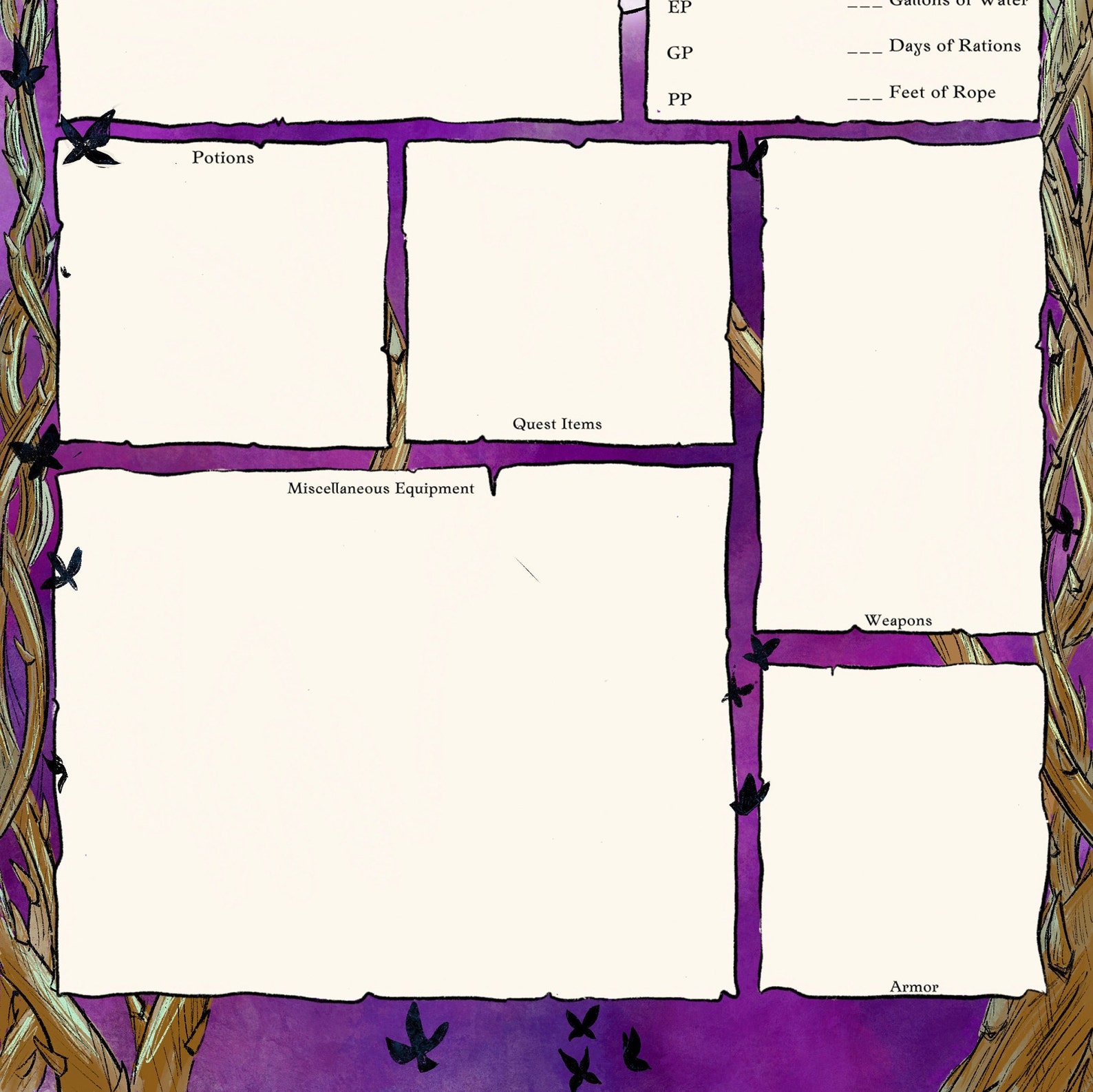 Lunar Fey / Dnd Character Sheet PDF / 5e Character Sheet Druid Dnd ...