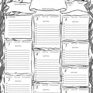 Secret Grove Dnd 5e Character Sheet: Hand-illustrated RPG Journal (PDF ...