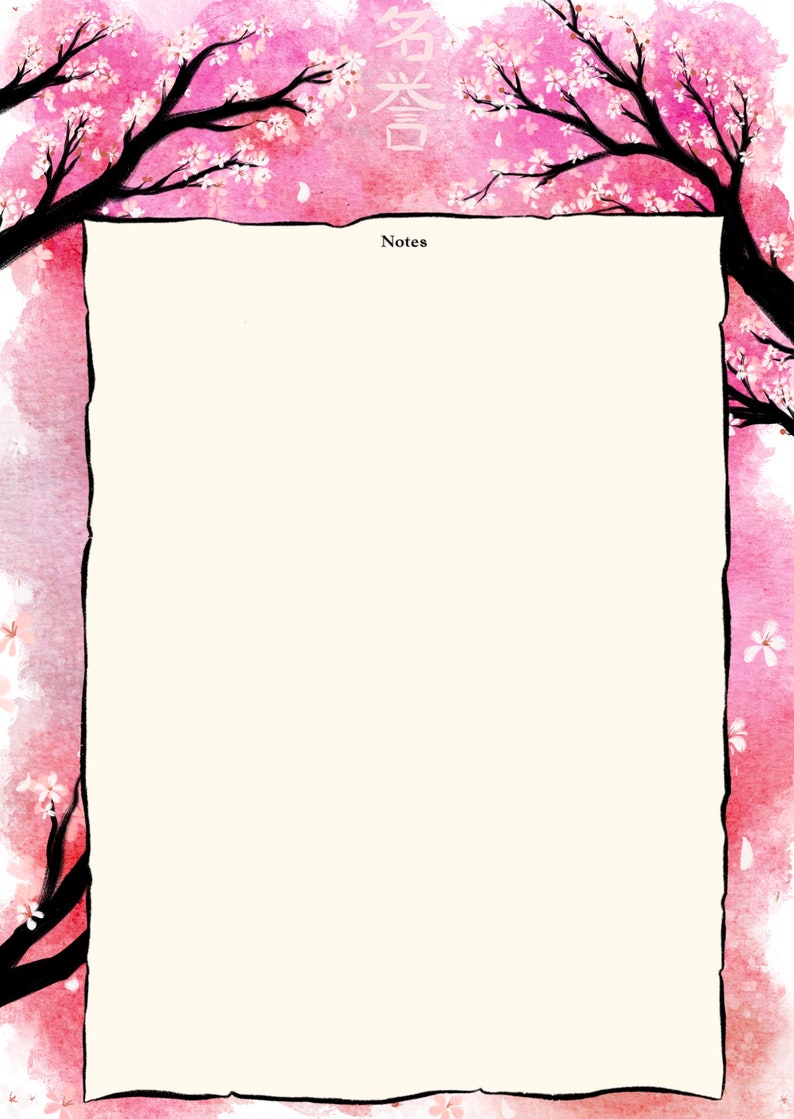 Hanami / Dnd Character Sheet PDF / Dnd Character Journal / - Etsy