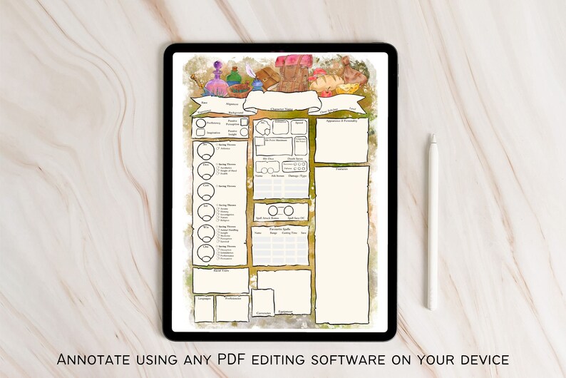 Adventurer Dnd Character Sheet PDF / Dnd Character Journal / - Etsy Australia