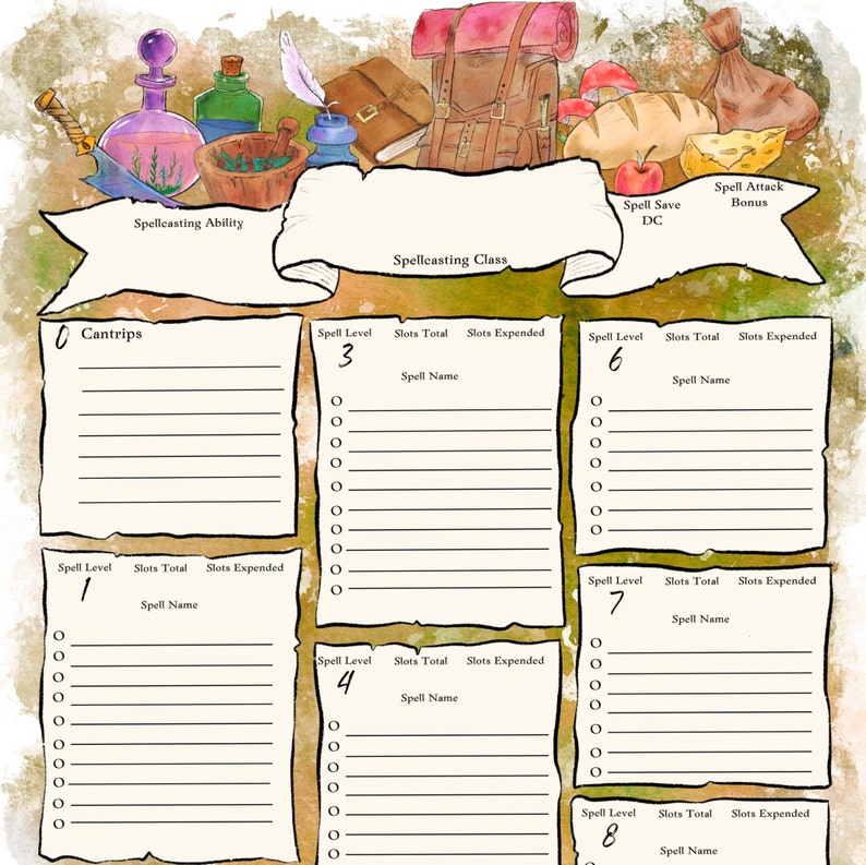 Adventurer Dnd Character Sheet PDF / Dnd Character Journal / Printable ...