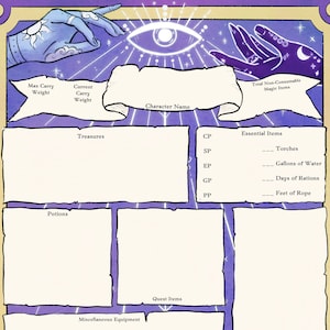 Cosmic Attunement/ Dnd Monk Character Sheet / D&D 5e Character Sheet ...