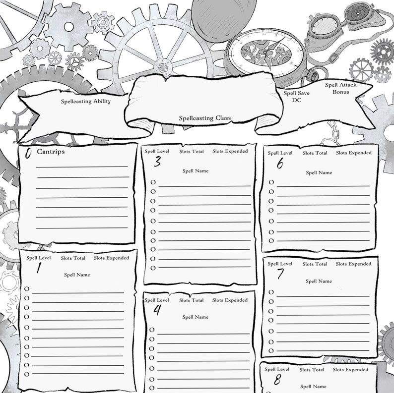 Tinkerer / Dnd Character Sheet / Dnd 5e Artificer Character - Etsy UK