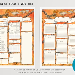 Inferno / Dnd Character Sheet PDF / Dnd 5e Character Sheet Druid Dnd ...