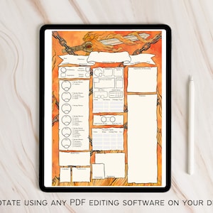 Inferno / Dnd Character Sheet PDF / Dnd 5e Character Sheet Druid Dnd ...