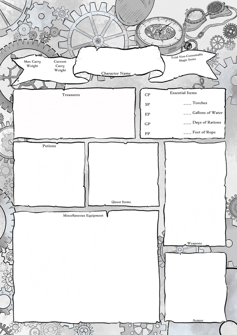 Tinkerer / Artificer Dnd Character Sheet 5e / Artificer - Etsy Canada