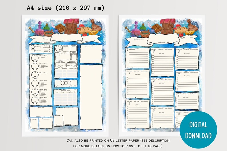 Adventuring Gear Dnd Character Sheet / Dnd Character Sheet PDF ...