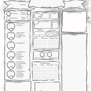 Adventuring Gear Dnd Character Sheet / Dnd Character Sheet PDF ...