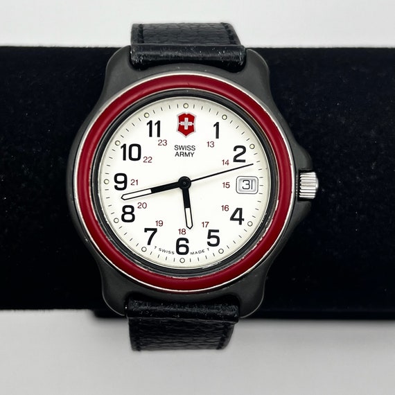 Vintage Swiss Army Victorinox Watch Unisex Black Red … - Gem
