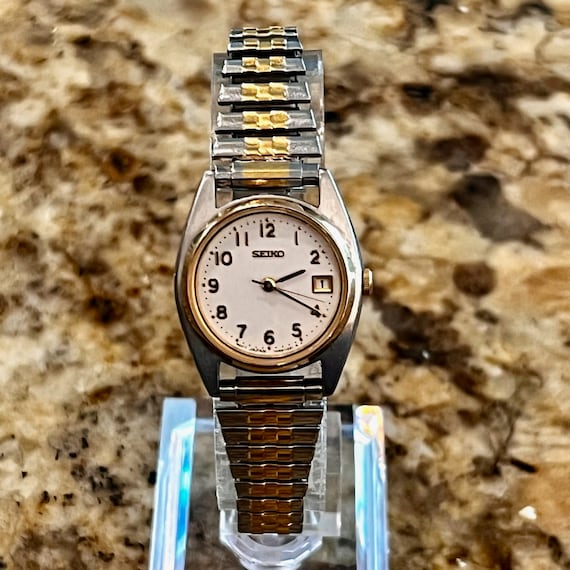 Seiko Vintage Ladies Classic Round Gold Silver tones … - Gem