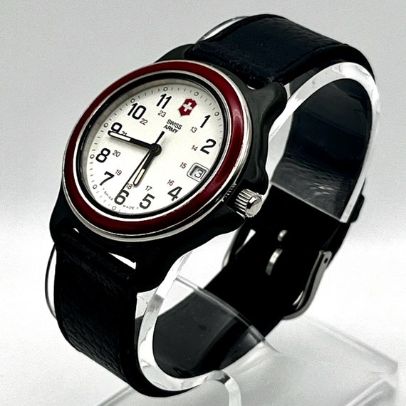 Vintage Swiss Army Victorinox Watch Unisex Black Red … - Gem