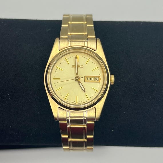 Seiko Vintage Ladies 90s Classic Round Gold tone Watc… - Gem