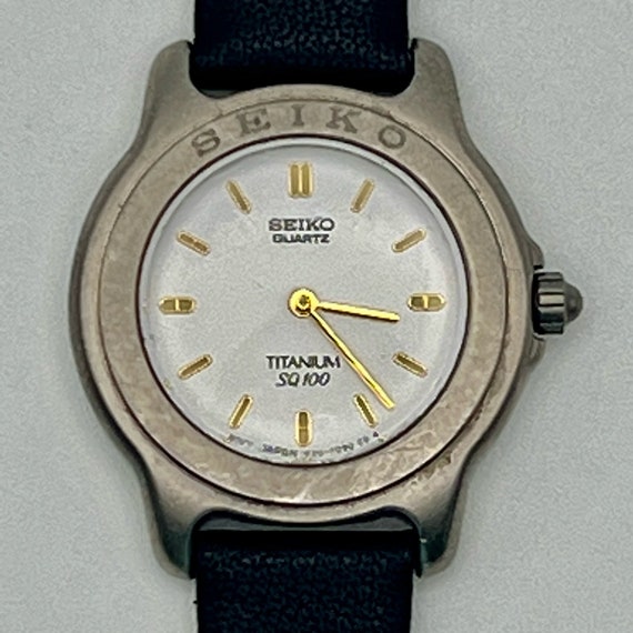 Seiko Vintage Titanium Round Silver, White, Black Ton… - Gem