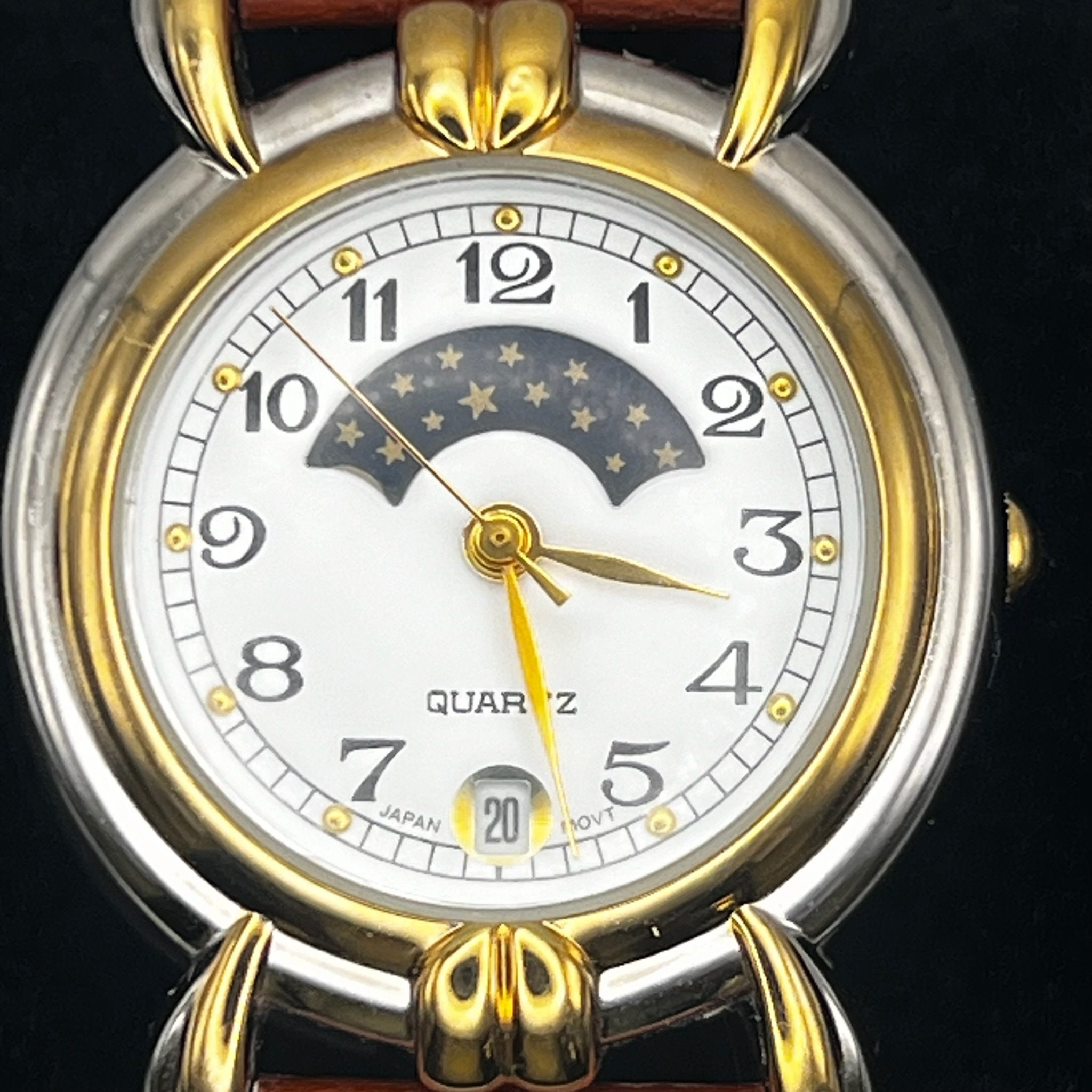 Vintage Avon Moon Phase Brown Leather Strap Watch Working - Etsy