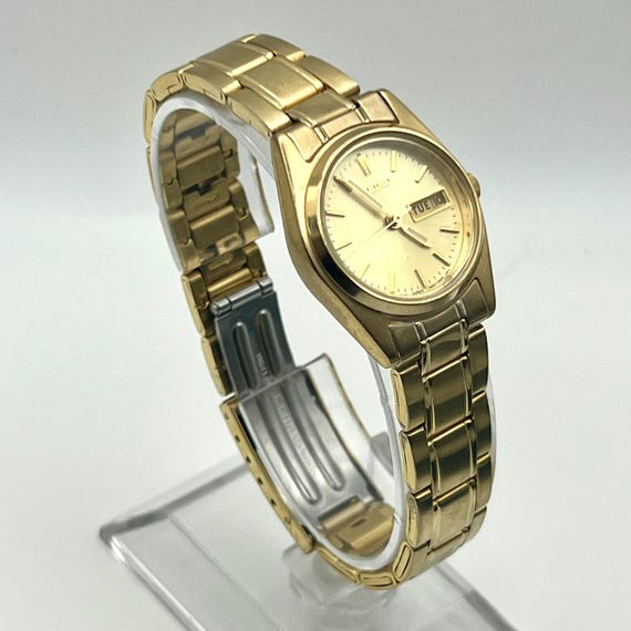 Seiko Vintage Ladies 90s Classic Round Gold tone Watc… - Gem