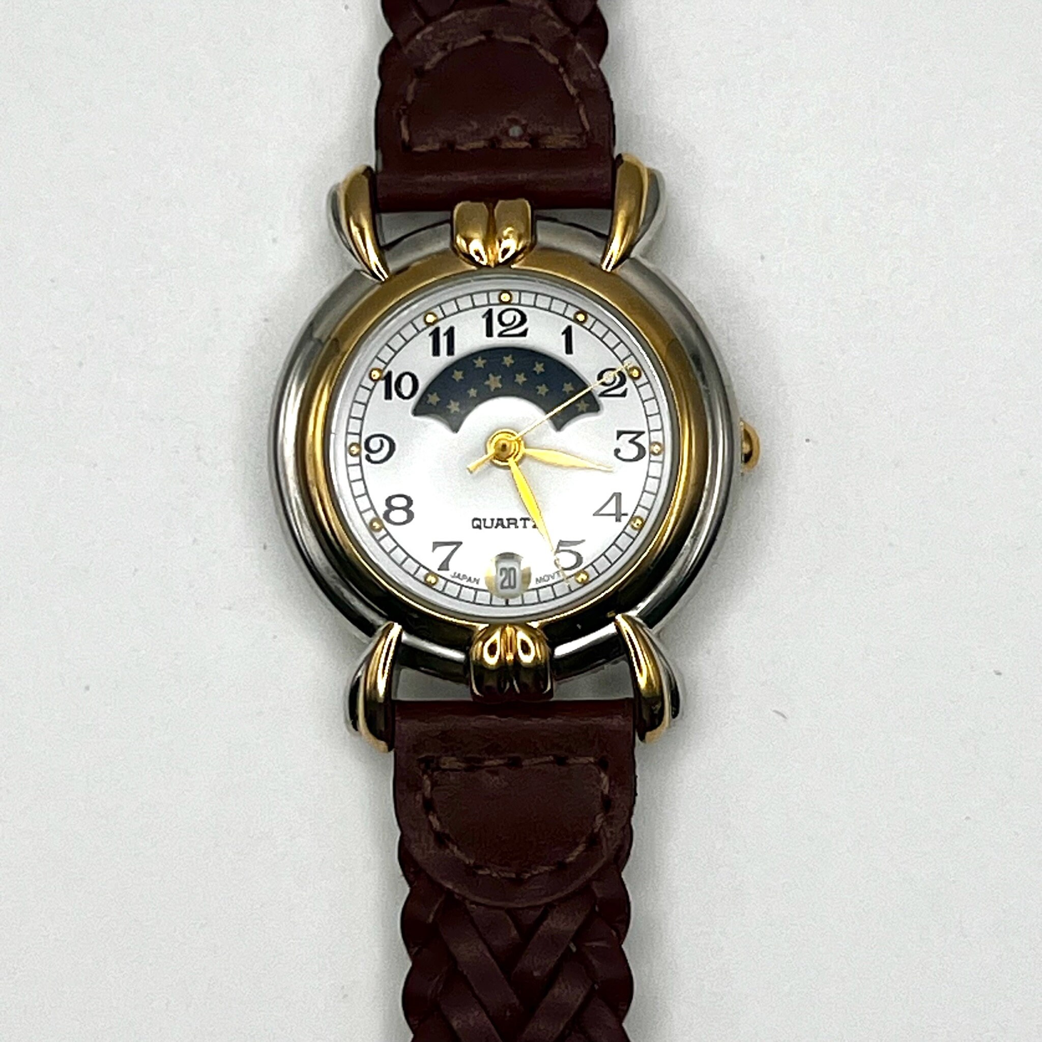 Vintage Avon Moon Phase Brown Leather Strap Watch Working - Etsy