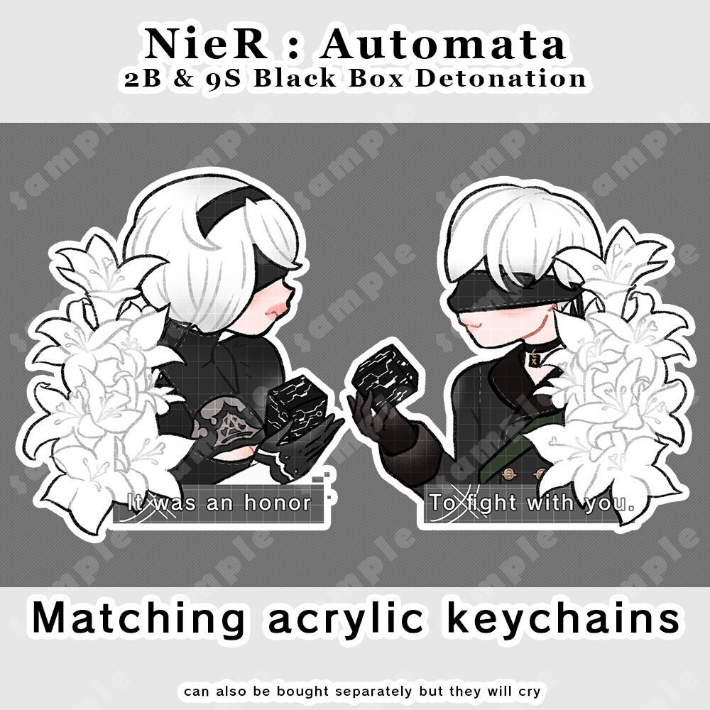 Nier Automata 2B & 9S Matching 2.5 Epoxy Keychains - Etsy
