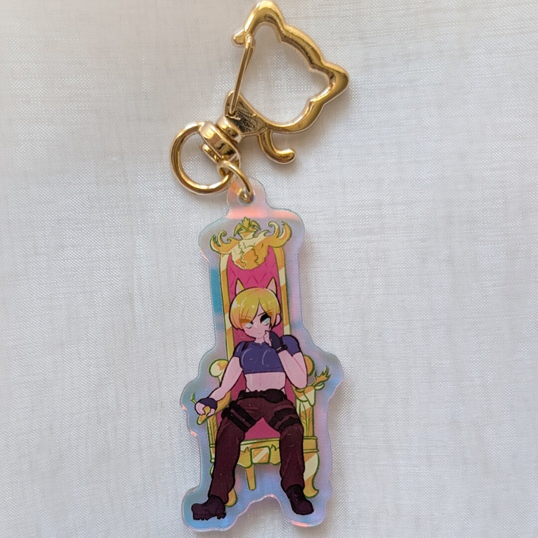 Resident Evil Leon S. Kennedy Catboy Rainbow Acrylic 2.5 Keychain - Etsy