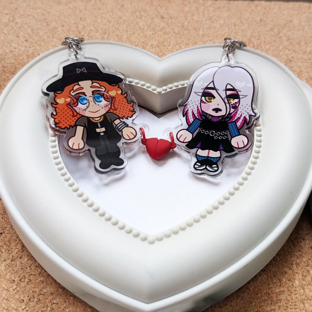 Dead by Daylight Heart Magnet Keychains Mikaela Sable David Dwight ...