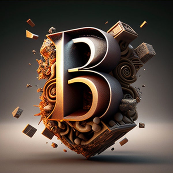 Abstract Letter Art - Etsy