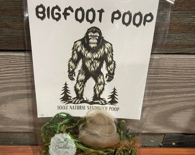 Chocolate BIGFOOT Poop/ SASQUATCH Poop Packed in a Vintage Hand Printed ...