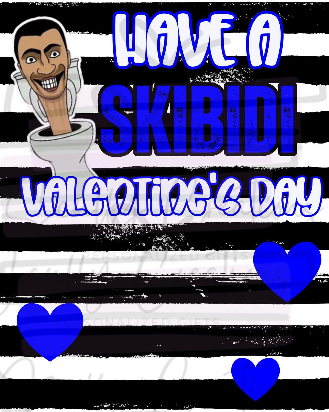 Blue Skibidi Valentine Digital Download, Valentine's Day Gifts ...