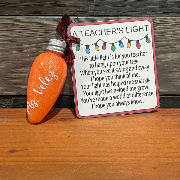 Teachers Light Card - Etsy