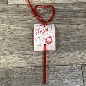 Heart Straw Valentine Party Favor, Valentines Gift, Silly Straws - Etsy