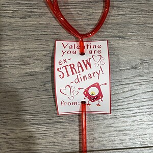 Heart Straw Valentine Party Favor, Valentines Gift, Silly Straws - Etsy