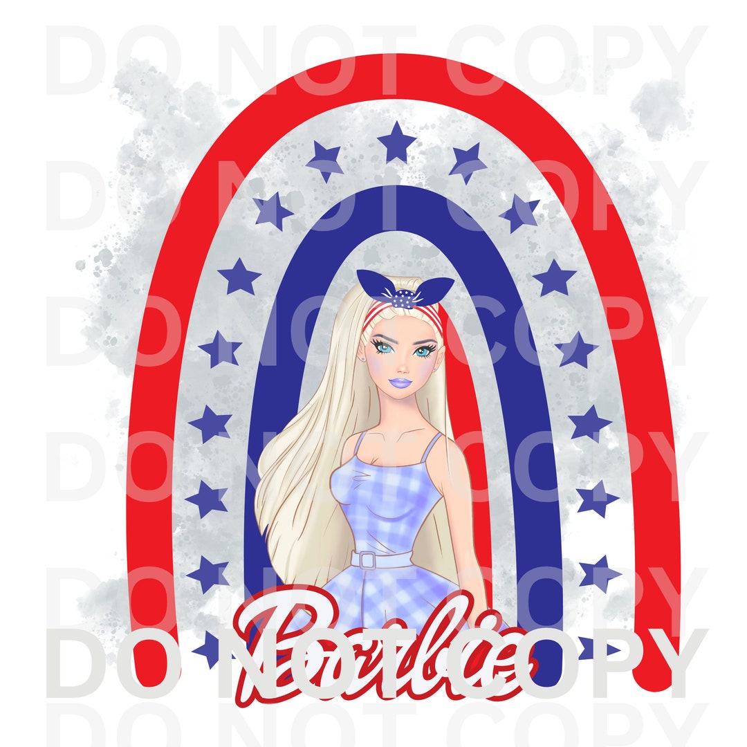 Patriotic Barbi Girl Digital File, Patriotic Shirts, Barbi Shirt File ...
