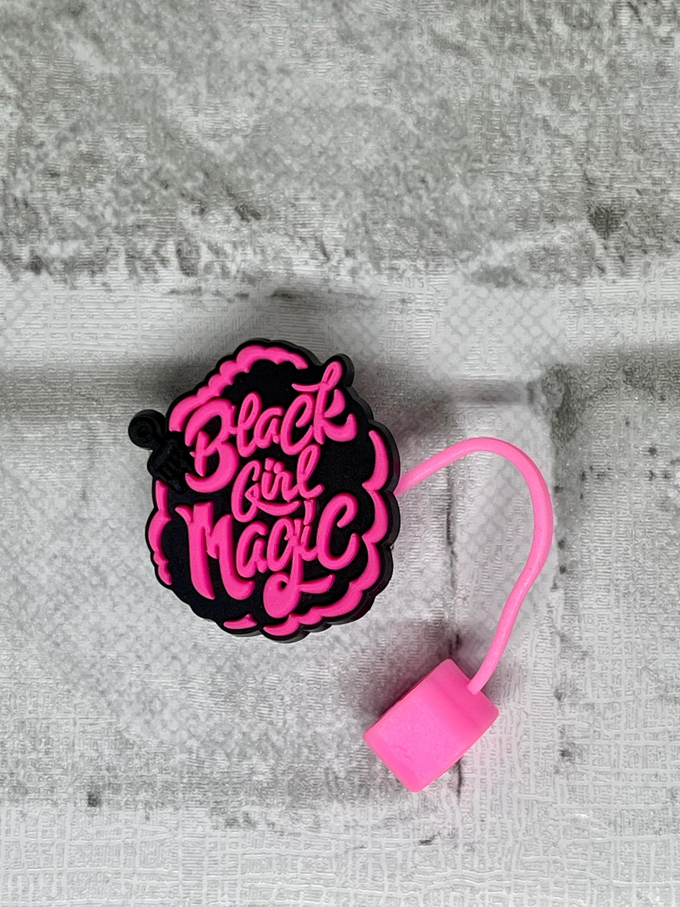 Black Girl Straw Topper Reusable Silicone Straw Covers - Etsy