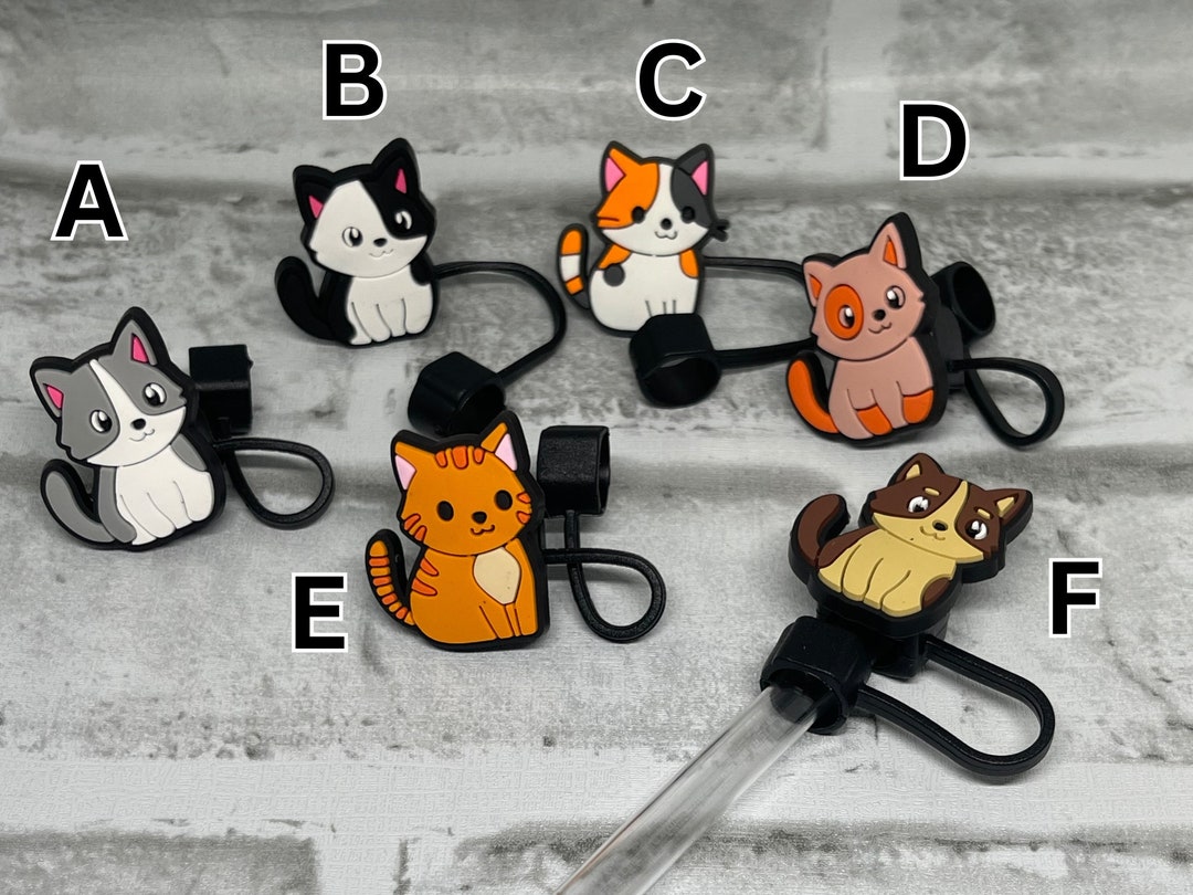Cat Straw Topper, Animal Straw Accessories, Straw Covers, Straw Charms ...
